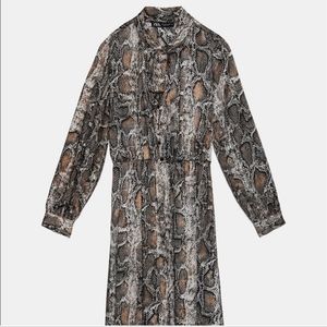 Zara | Dresses | Zara Snake Print Midi Dress | Poshmark